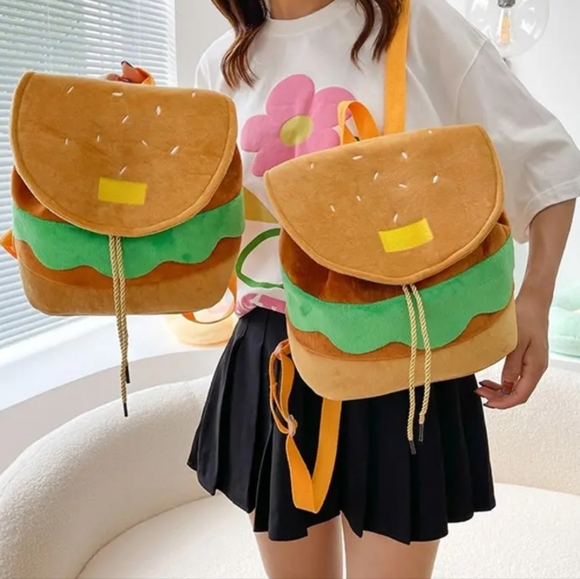 Bags | Hamburger Backpack Purse | Poshmark